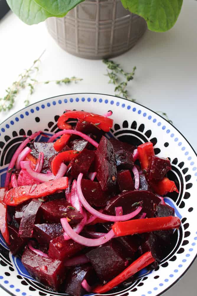 Pickled Beet Salad with Onions and Red Bell Peppers - Audreythena Food ...